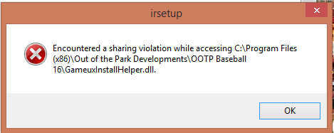 Weird Error Message - OOTP Developments Forums